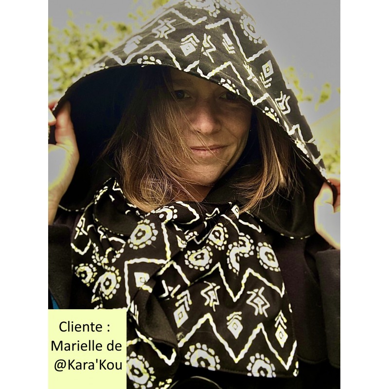 Coudre une écharpe à capuche - Echarpe Boréal - Mon labo couture